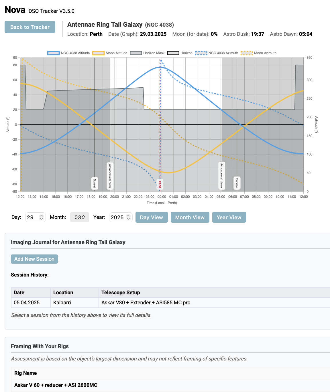 Nova DSO Tracker Open Source Astrophotography Planning Tool